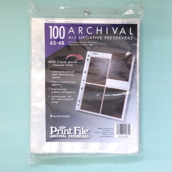 Negative Storage Box for 35mm, 120 and 4x5 Film