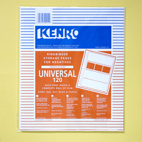 Kenro 120 Negative Storage Pages 25 Sheets - Parallax Photographic Kenro 120 Negative Storage Pages 25 Sheets - Parallax Photographic