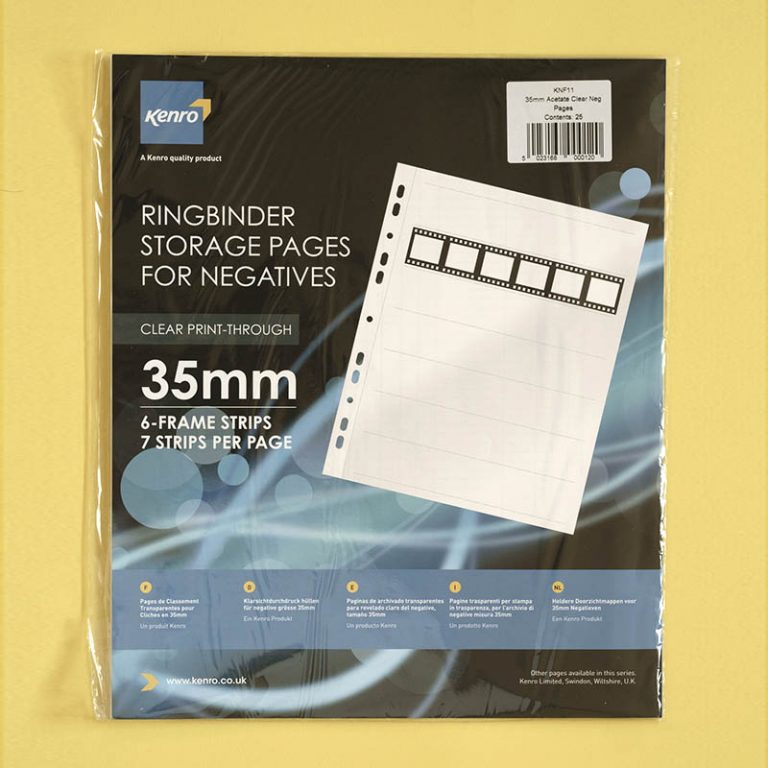Kenro 35mm Clear Negative Storage Pages 25 Sheets - Parallax